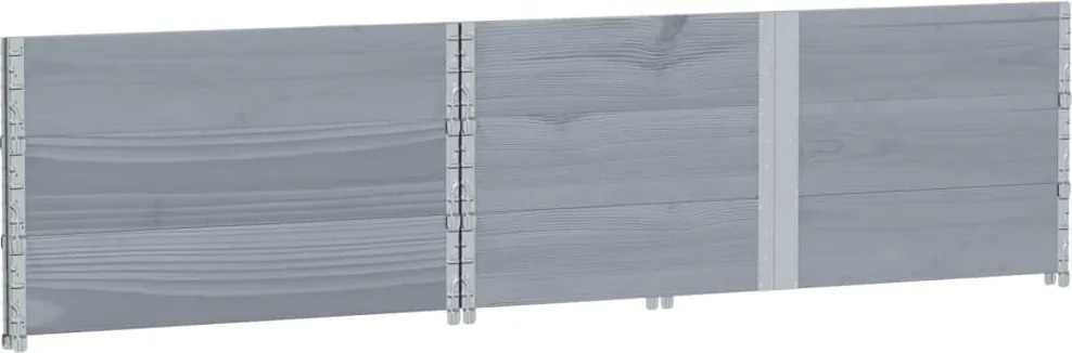 Zahradní truhlík šedý 150 x 100 cm masivní borové dřevo 3295441