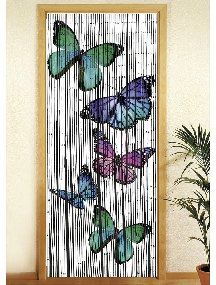 Bambusový závěs do dveří 200x90 cm Butterflies - Maximex