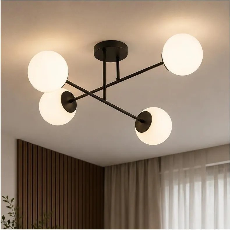 Brilagi - Přisazený lustr MILO 4xE27/60W/230V černá