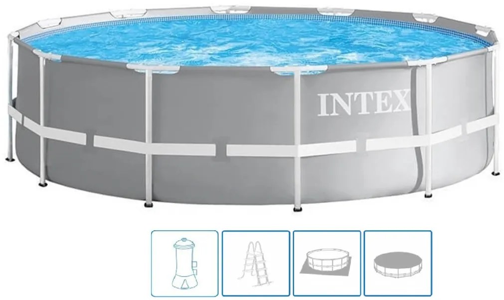 INTEX PRISM FRAME POOLS SET Bazén 427 x 107 cm s kartušovou filtrační pumpou 26720