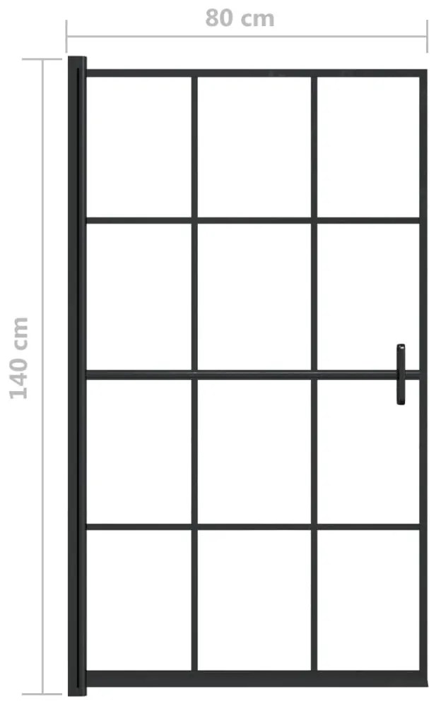 vidaXL Marketos Sprchový kout ESG 80 x 140 cm černý