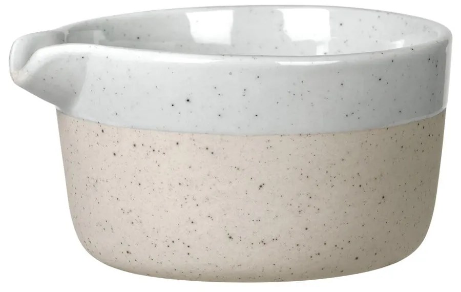 Světle šedá/béžová keramická konvička na mléko 150 ml Sablo – Blomus