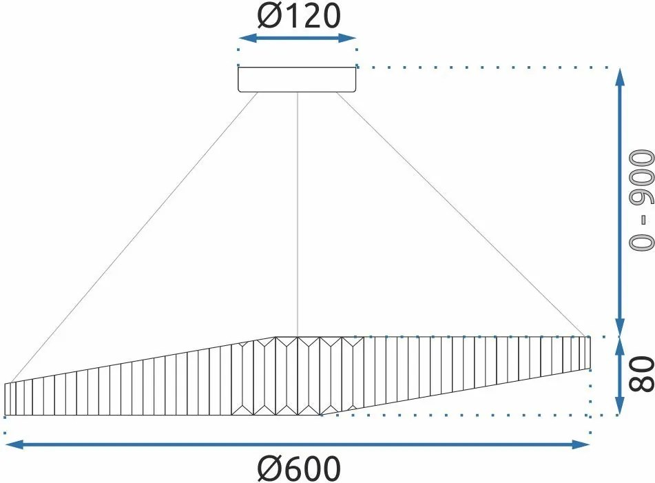 Toolight Toolight, LED křišťálová lampa 42W APP1064-1CP, zlatá, OSW-00676