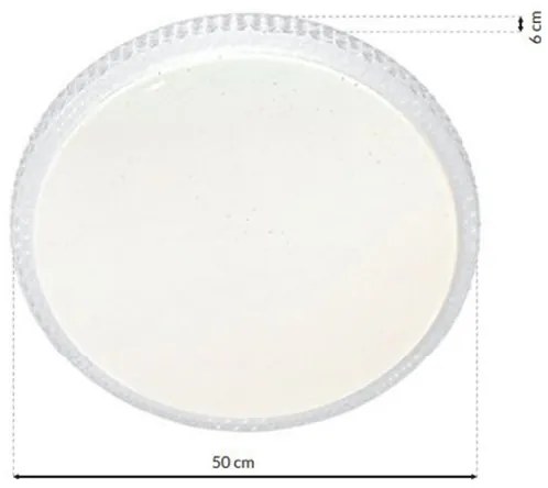 LED Stmívatelné stropní svítidlo CRUZ s dálkovým ovladačem 1xLED/66W/230V 3300lm