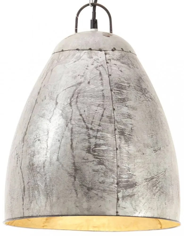 Závěsná lampa stříbrný kov Dekorhome 42 cm