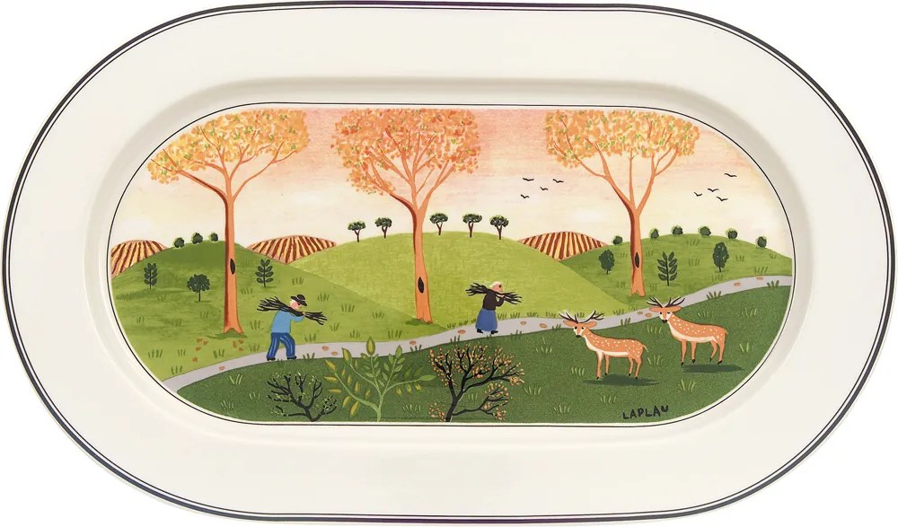 Villeroy&Boch Villeroy & Boch Design Naif oválný servírovací talíř, 34,2 × 13,5 × 1,8 cm