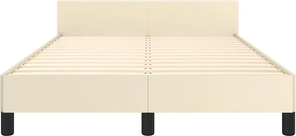 Rám postele s čelem krémový 120x200 cm umělá kůže 3125563
