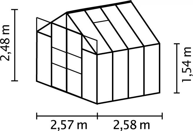 LANIT PLAST, s.r.o. skleník VITAVIA URANUS 6700 PC 6 mm zelený LG583