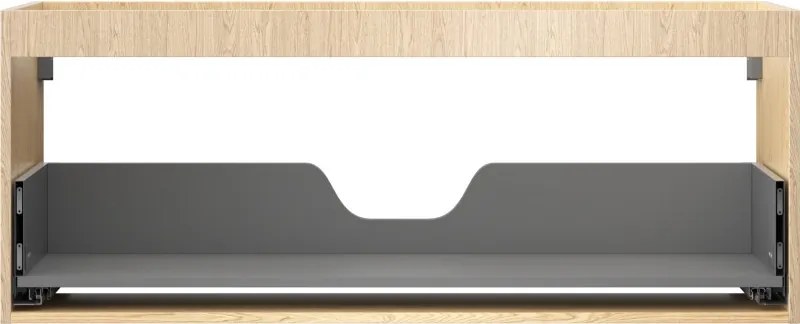 Mexen Box-A, závěsná skříňka 120 cm, 1 zásuvka, dub, 91AX0-1200-470-1-81