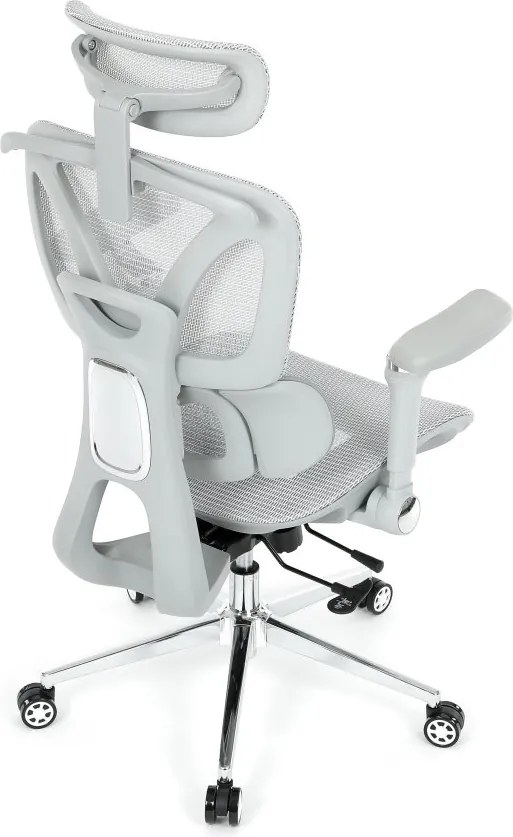 Kancelářská ergonomická židle PORTE II — síťovina, šedá