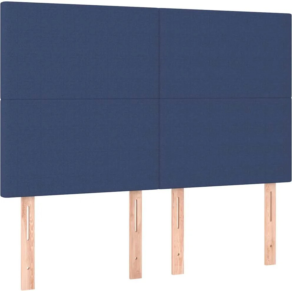 Box spring postel s matrací modrá 160x200 cm textil 3127819