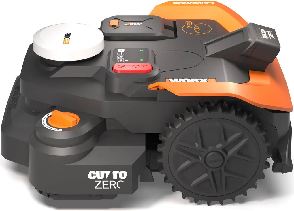 WORX Robotická sekačka WR318E Vision Cloud 1800 m2 (RTK + AI V-SLAM Stereo + Cut-to-Zero)