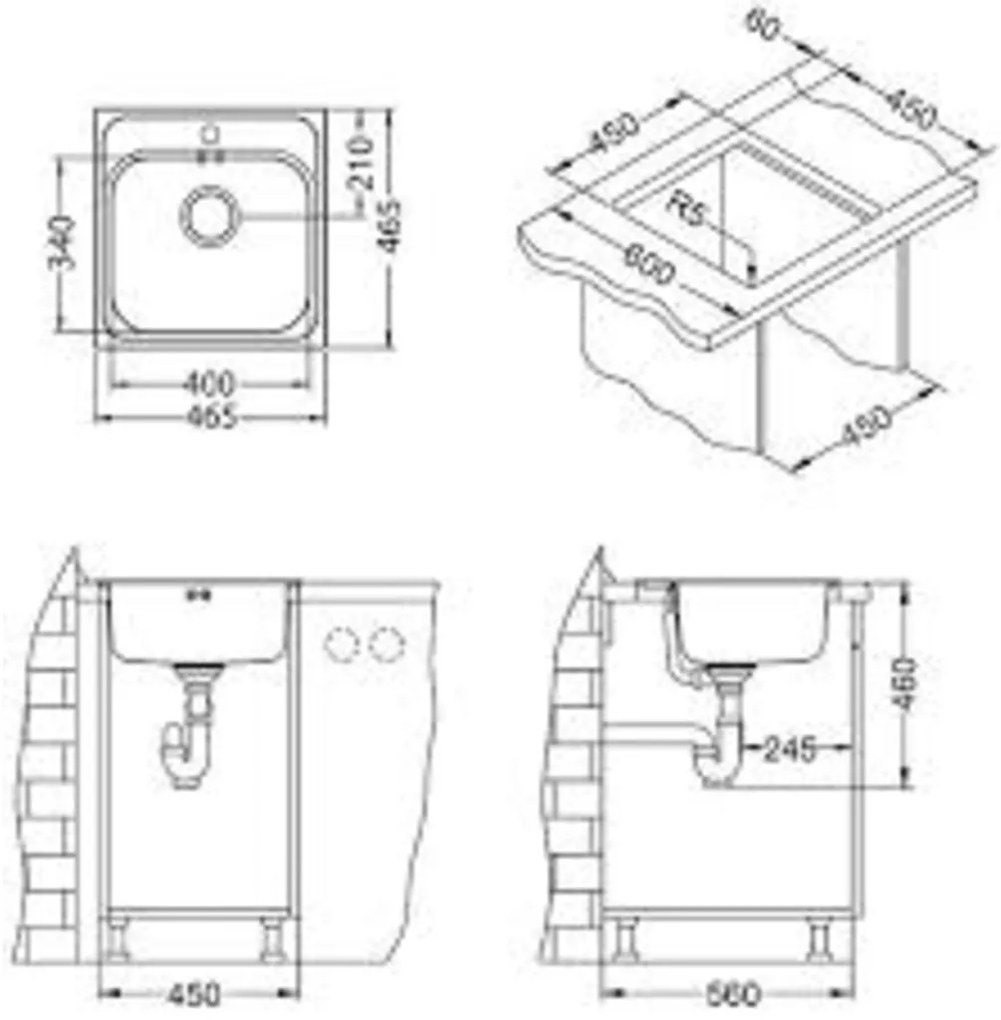 Nerezový dřez Alveus ALLUX 70