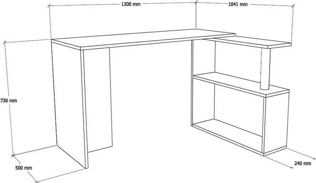 Pracovní stůl Cayko White