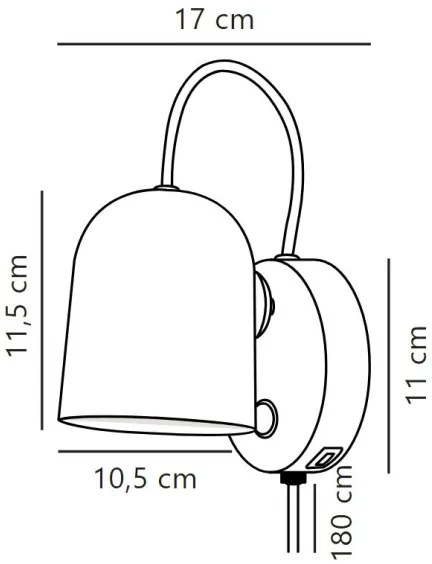 DFTP by Nordlux - Nástěnné bodové svítidlo ANGLE 1xGU10/25W/230V černá