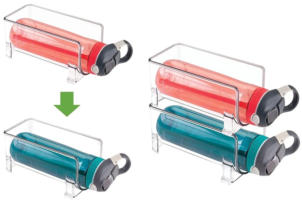 5Five® Stojan na láhve, na víno, transparentní, do lednice BINS