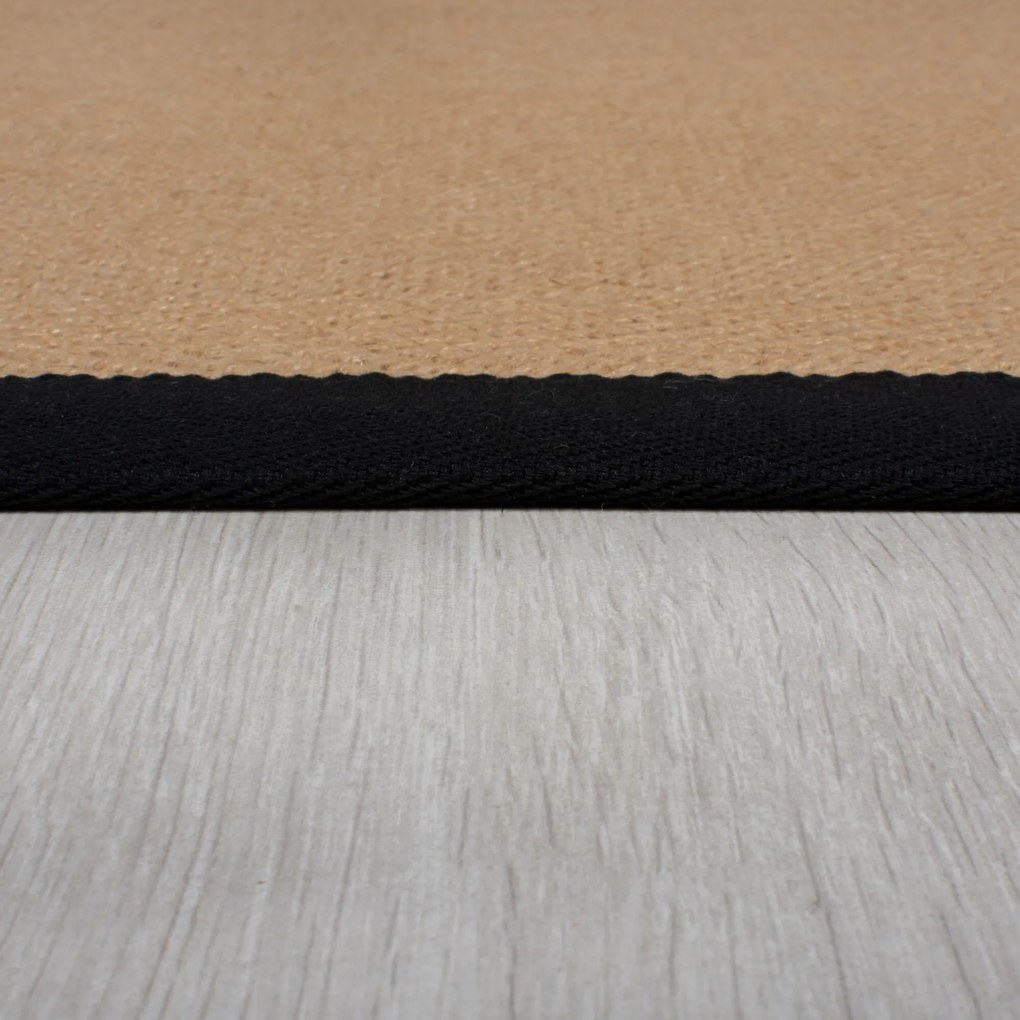 Behúň Herringbone Border Kira Black, 60x230, béžová, chodba / predsieň, Flair Rugs