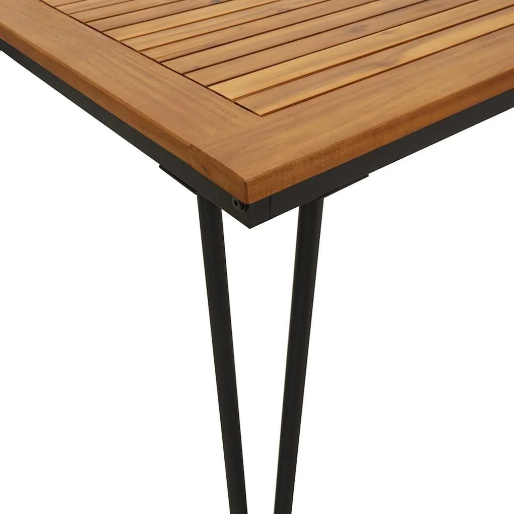 Zahradní stůl s nohami typu hairpin 140x80x75 cm masivní akácie 319519