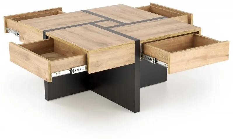 Konferenční stolek SEVILLA S (Řemeslný dub / Černá)