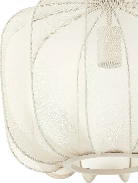 Krémové závěsné svítidlo s textilním stínidlem ø 12 cm Plumeria – Light & Living