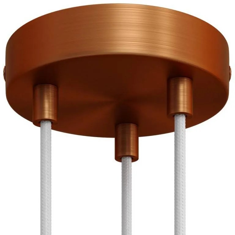 CREATIVE CABLES Stropní rozeta - kovová - 3 otvory Varianta: Ø 120 x 25 mm, matný bronz