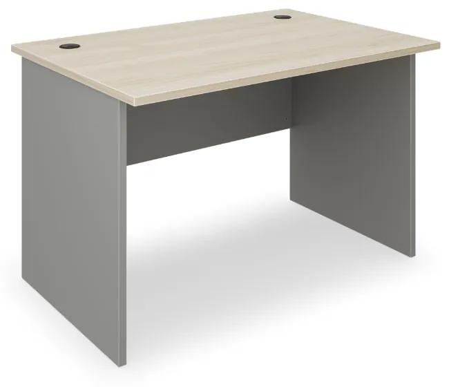 Stůl SimpleOffice 120 x 80 cm, dub světlý / šedá