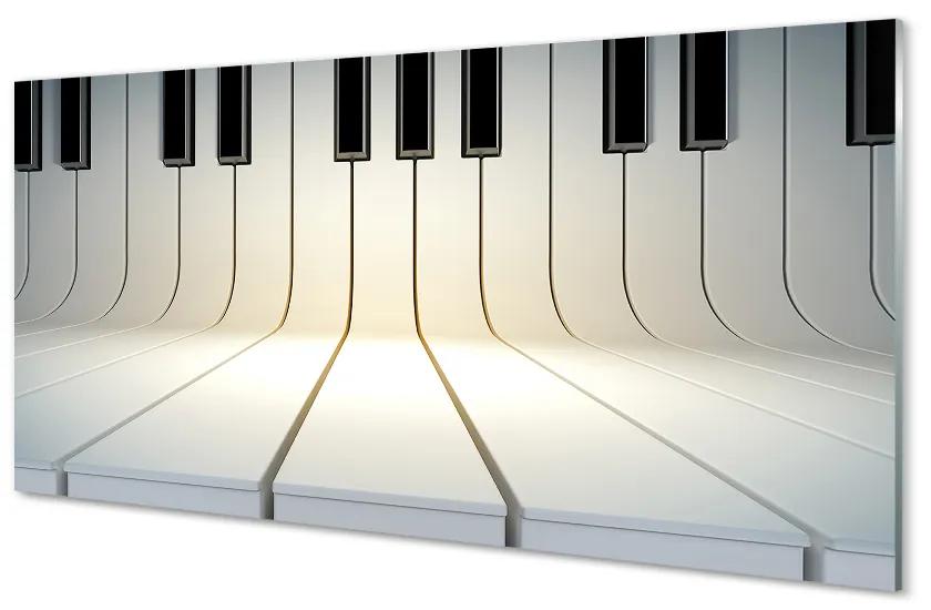 Obraz na skle klávesy piana 140x70 cm