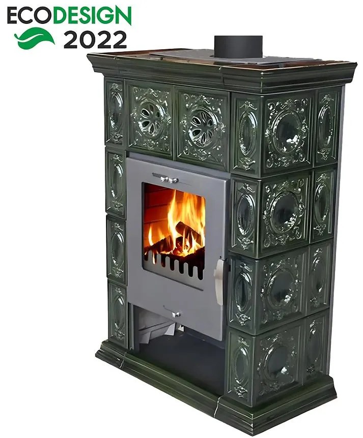 Kachlová kamna Weimar II olive-green 7 kw