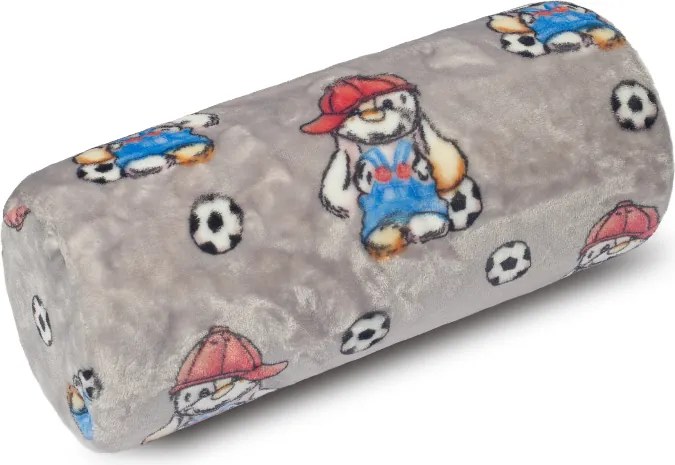 Bellatex Válec Micro - dětský motiv Šedá,Modrá 15 x 35 cm, (průměr)