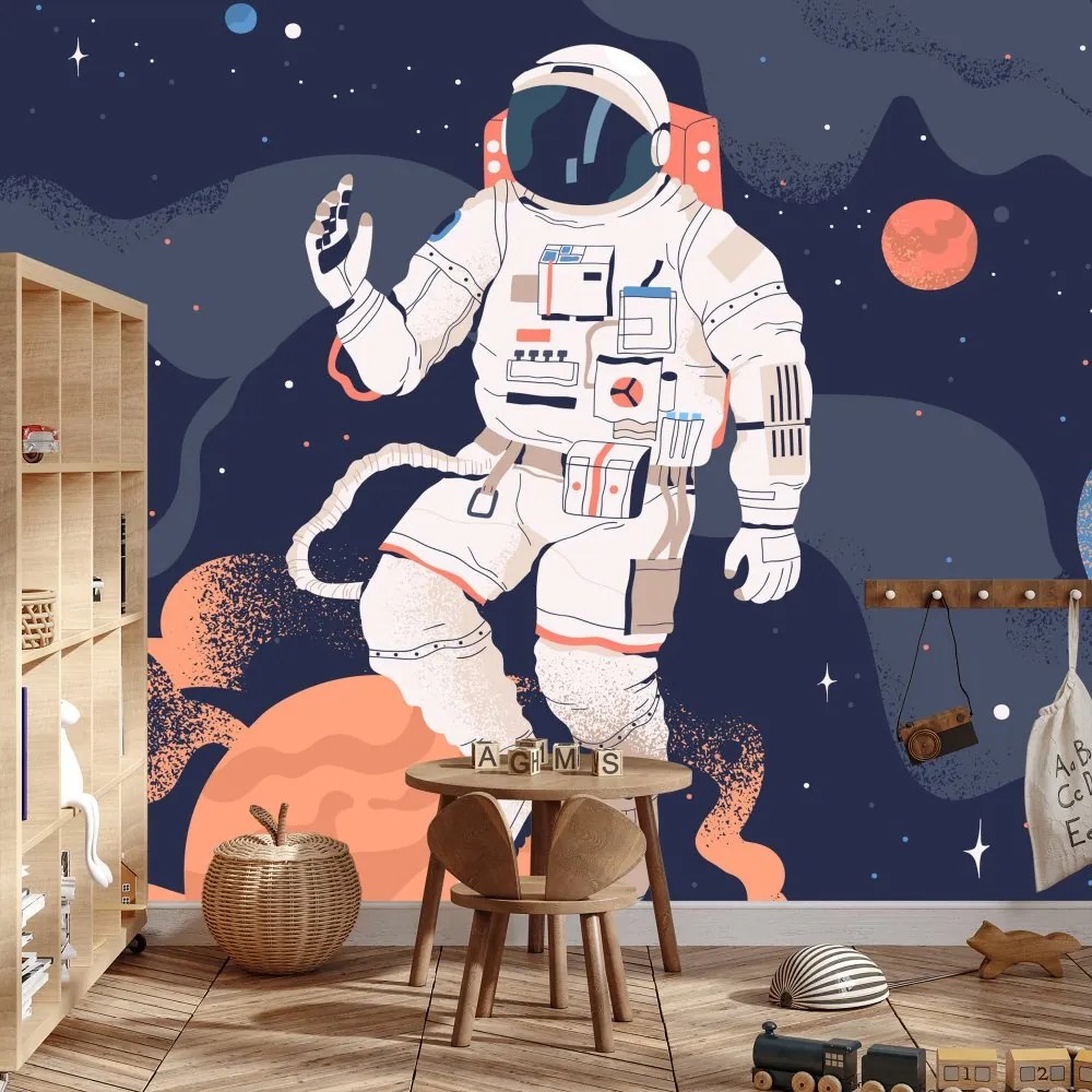 Fototapeta Astronaut Ve Vesmíru A Planetách Hladký vinyl 104x70.5