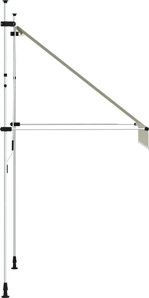 Ručně zatahovací markýza 150 cm krémová 143693