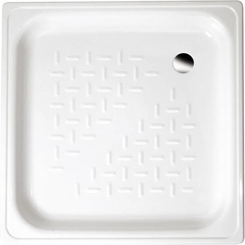 Smaltovaná sprchová vanička, čtverec 70x70x12cm, bílá (PD70X70) Aqualine