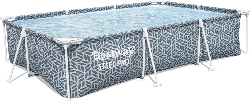 Bestway Bazén Steel Pro obdélníkový design listí 300x201x66 cm (GS/EN)