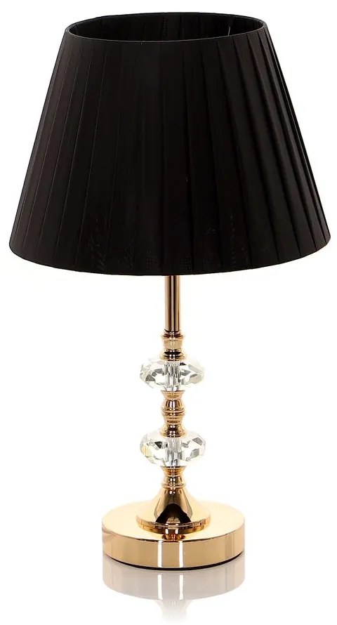 Elegantní stříbrná stolní lampa s černým stínítkem (v. 45cm) MSK59A-2FG  moderní stylu