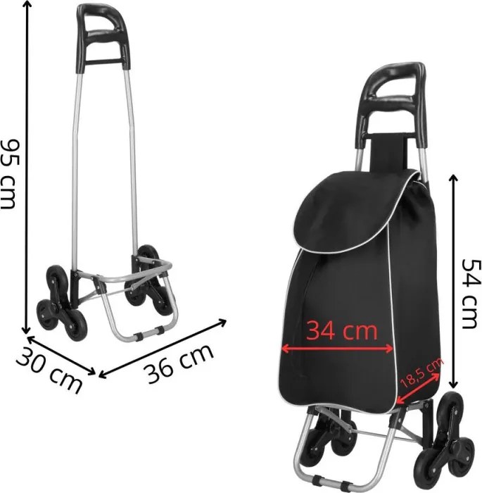 Nákupní taška na kolečkách 30L SPRINGOS CARRINA černá
