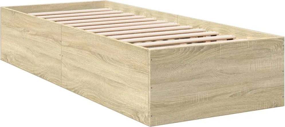 Rám postele dub sonoma 100 x 200 cm kompozitní dřevo 3281051
