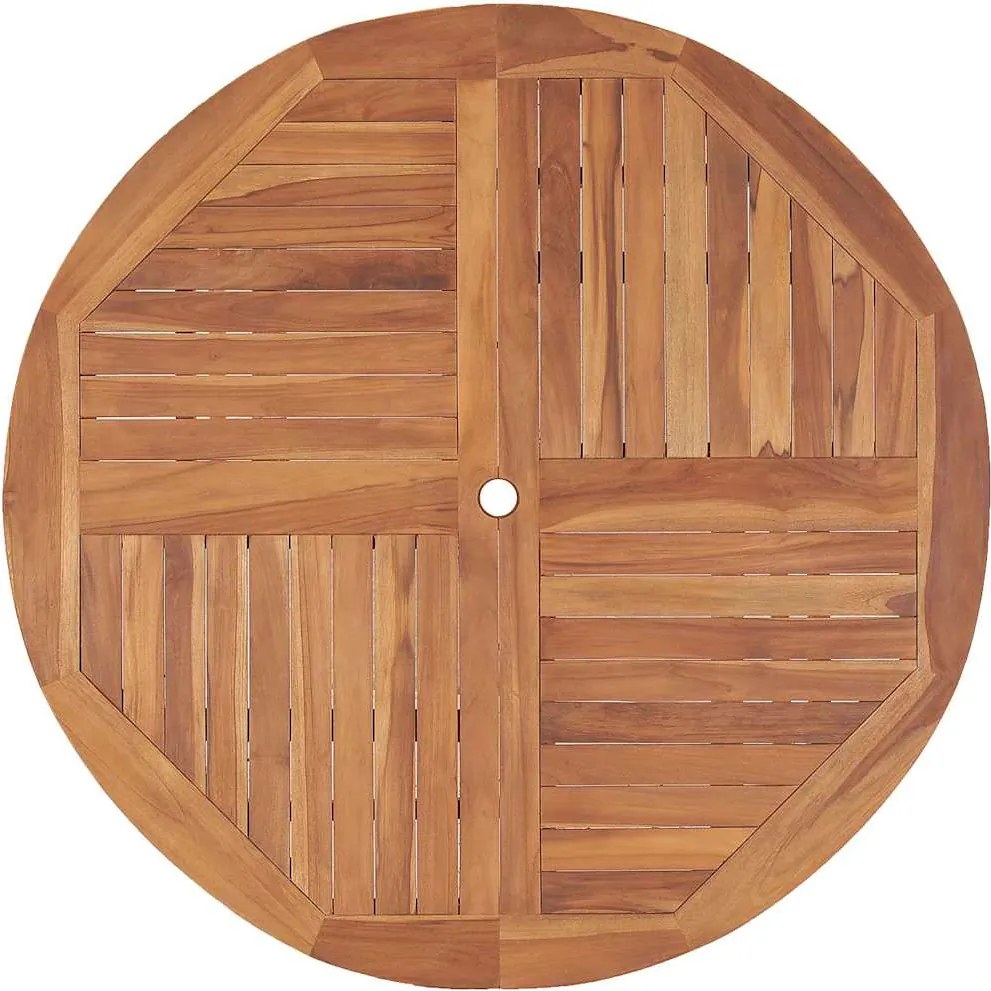 Zahradní jídelní stůl Ø 110 x 75 cm masivní teak 318476