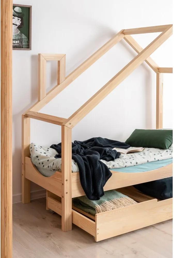 Adeko Dětská postel domeček Luna E Velikost postele: 140x100 cm Barva: dekor přírodní dřevo přírodní