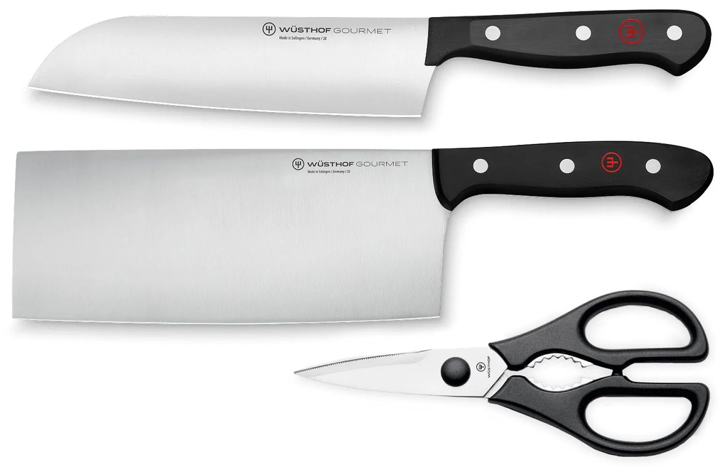 Wüsthof GOURMET Sada 2 nožů + Kuchyňské nůžky 1125060304