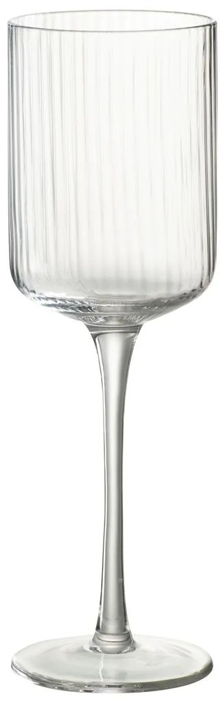 Sklenička na víno s voubkováním Ralph - Ø7*23cm / 370ml