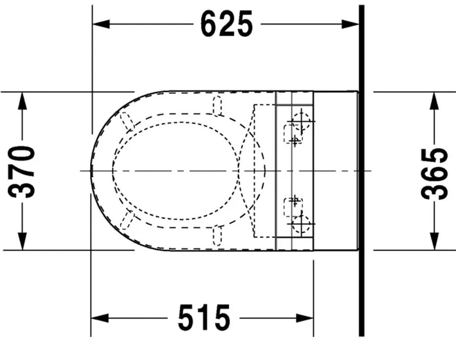 Duravit Darling New - Závěsné WC 37x62 cm, bílá 2544590000