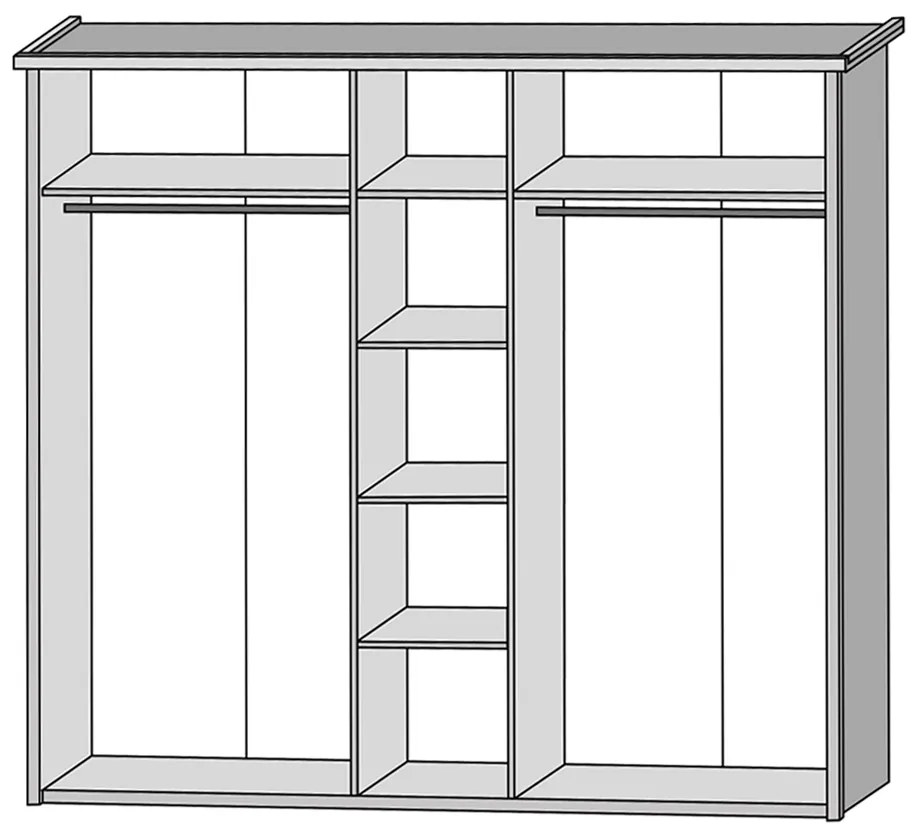 Kondela Ložnicový komplet (postel, 2 noční stolky, skříň), pinie bílá / dub sonoma truflový, LUMERA