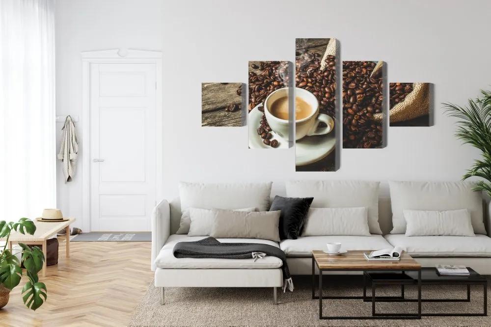 Vícedílný obraz Šálek Horké Kávy Nedostatek Nedostatek Plátno Canvas 150x90