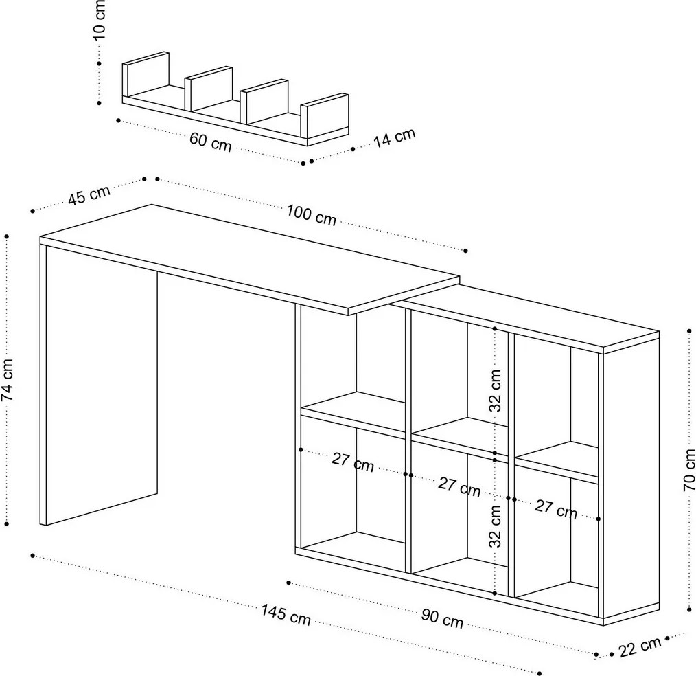Pracovní stůl Blake Oak