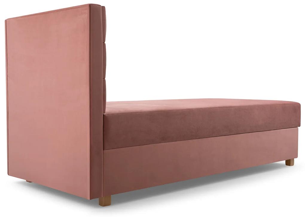 Jednolůžková postel 80 cm Picasso I (růžová) (s úl. prostorem a matrací). 1071503