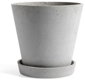 Květináč Flowerpot s podmiskou Grey XXL HAY