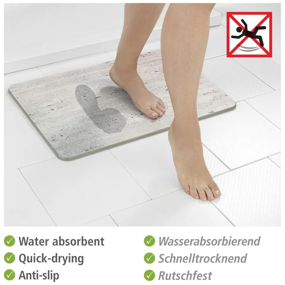 Světle hnědá koupelnová předložka z křemeliny 39x60 cm Puna – Wenko