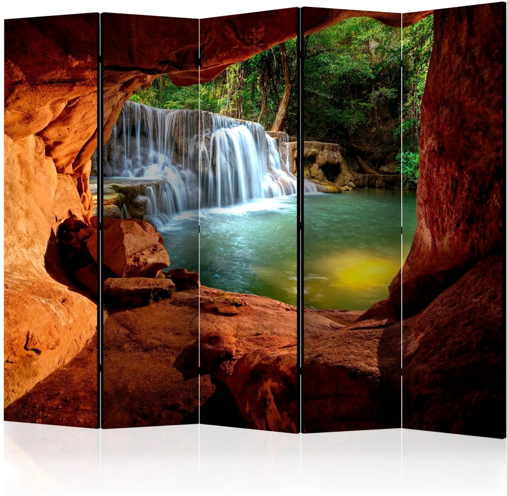 Paraván - Cave: Forest Waterfall II [Room Dividers] 225x172