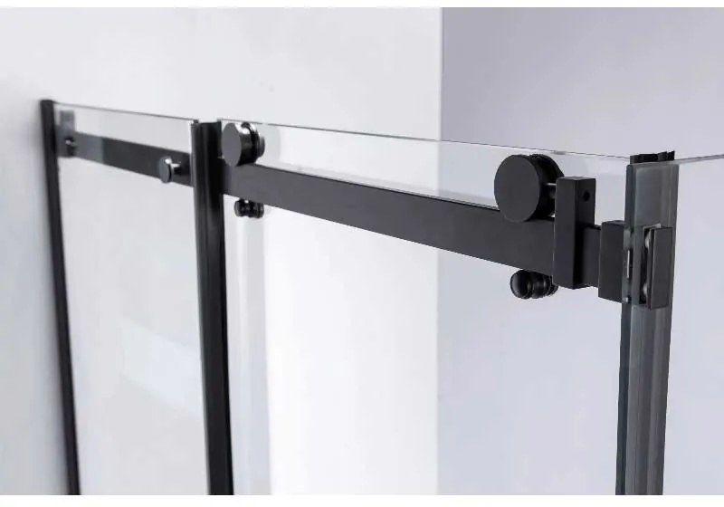 BPS-koupelny Obdélníkový sprchový kout HYD-OK14C 120x90 černá/transparent - bez vaničky