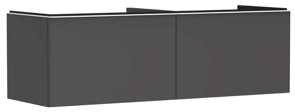 Hansgrohe Xelu Q - Umyvadlová skříňka, 50x156x55 cm, 2 zásuvky, matná šedá/matná bílá 54071700